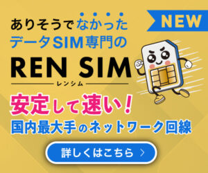 レンシム（REN SIM）の口コミ！料金・評判・使い方